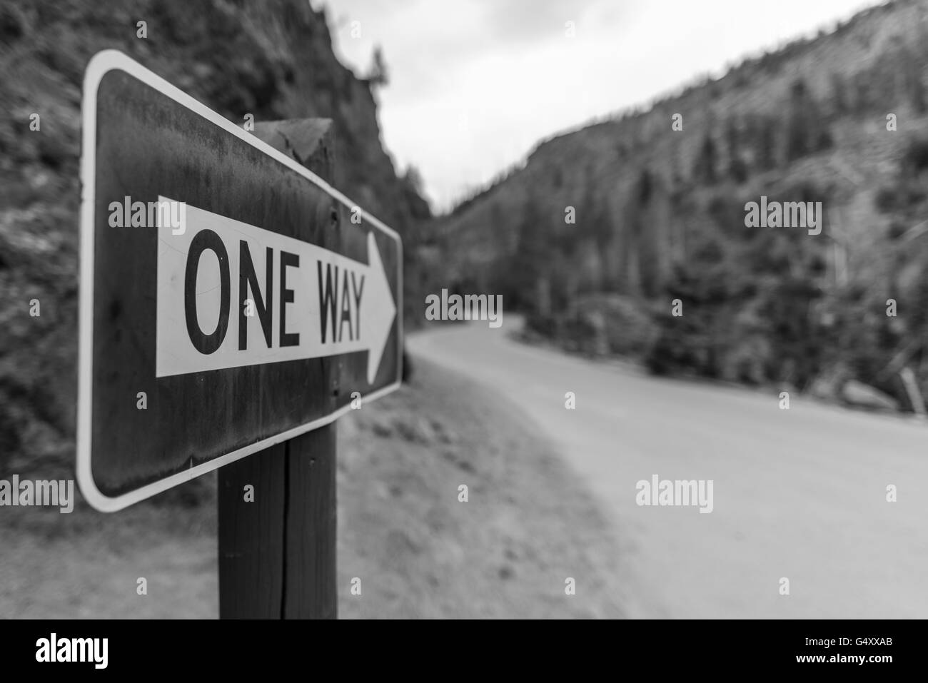USA, Oregon, There is only one way Stock Photo - Alamy