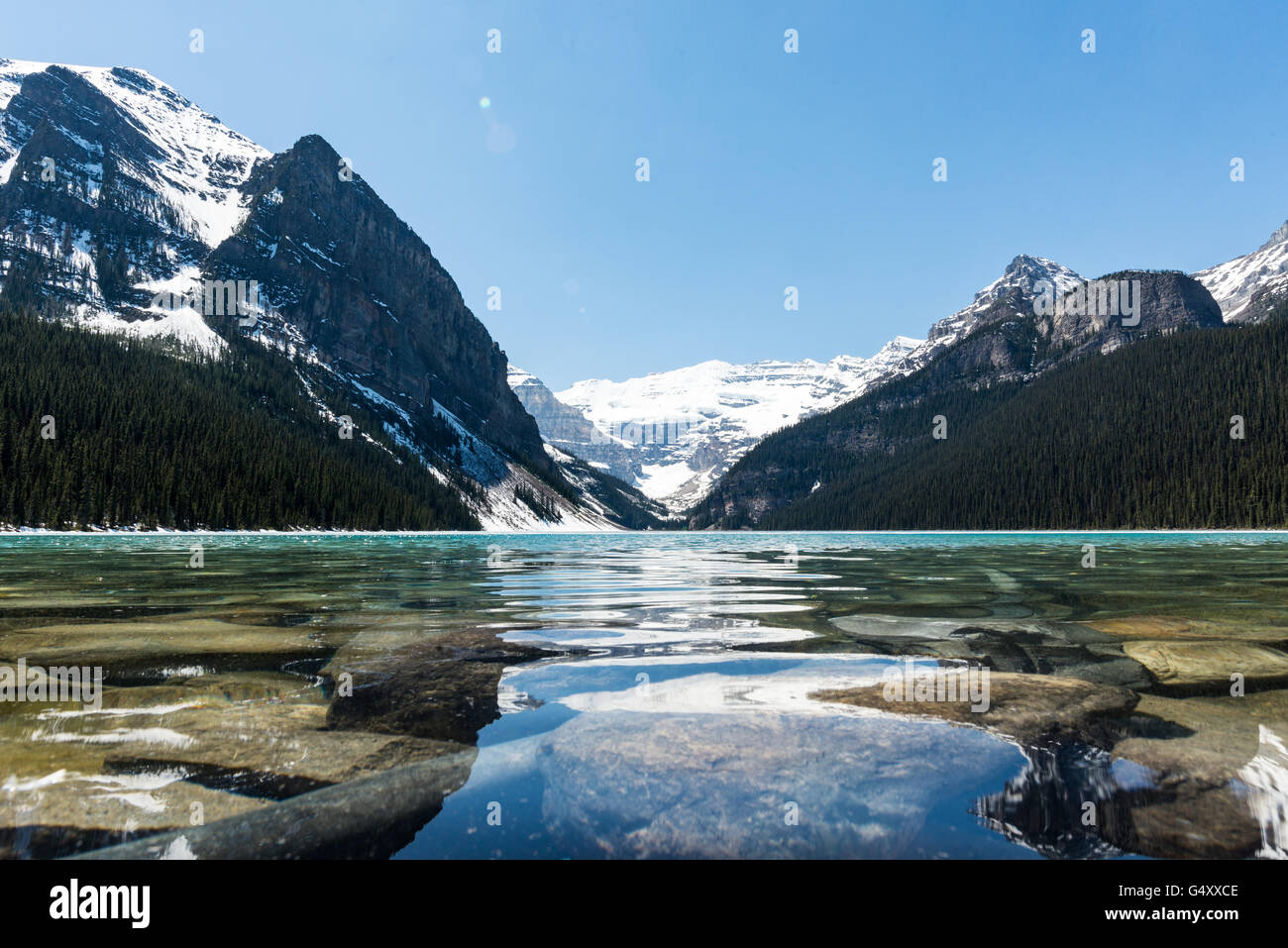 Canada, Alberta, Banff National Park, Clear Lake Stock Photo - Alamy