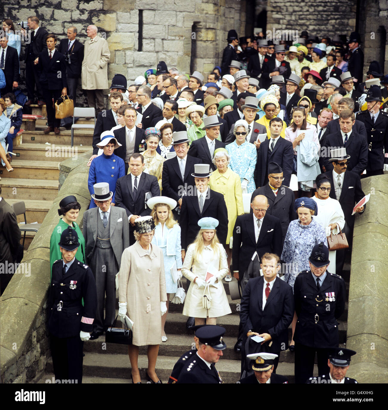 Royalty - Investiture of the Prince of Wales - Caernarfon Castle Stock ...