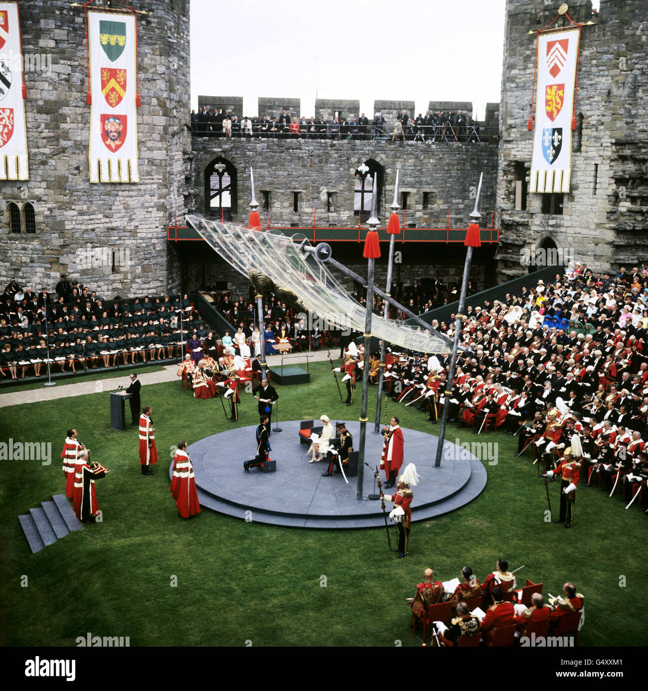 Dais Investiture Prince Wales Caernarfon Castle High Resolution Stock ...