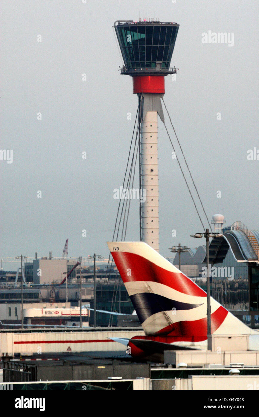 Heathrow - London. British Airways planes at terminal 5 of Heathrow ...