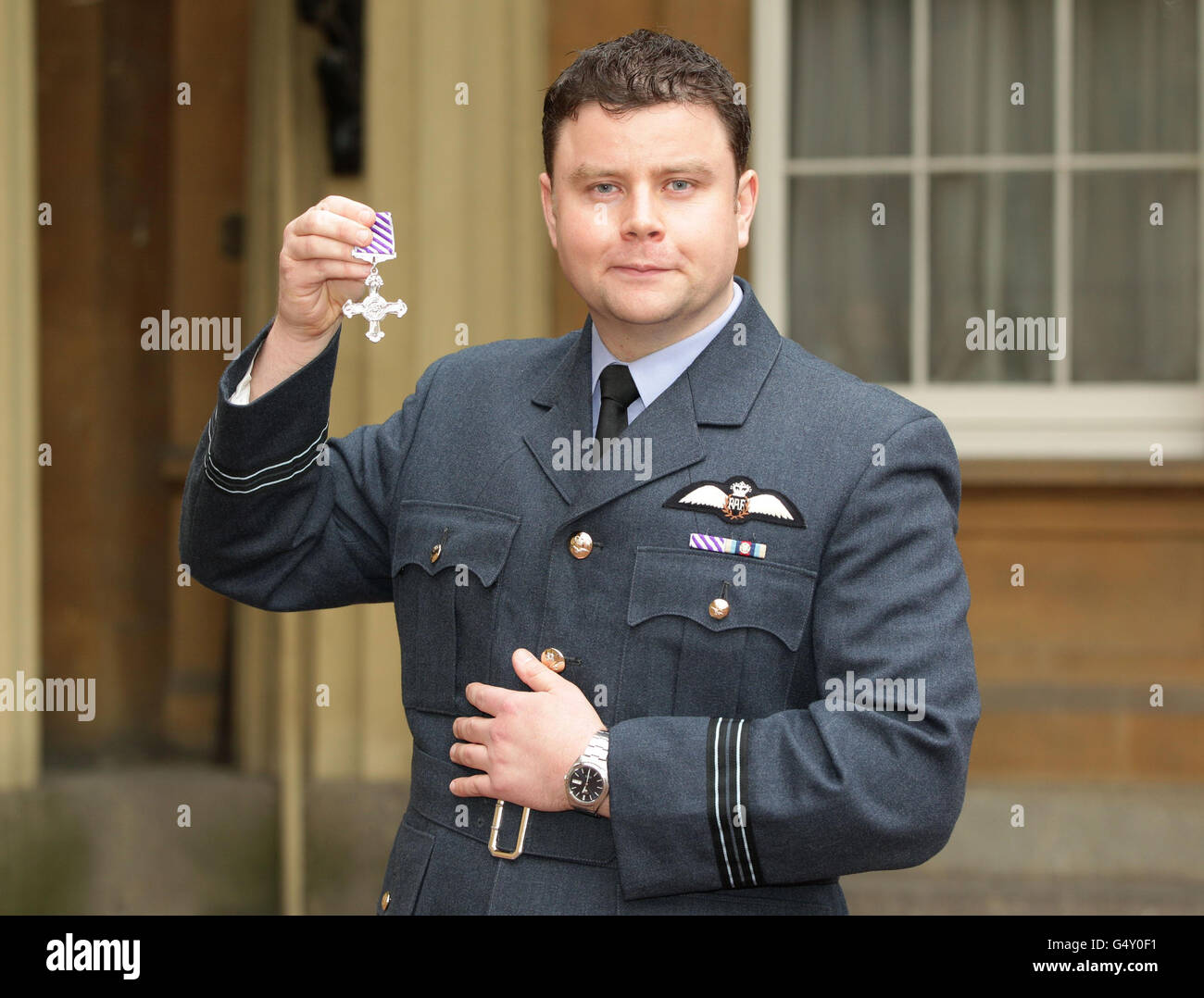 Flight Lieutenant Michael Anderson of the Royal Air Force (RAF) poses ...