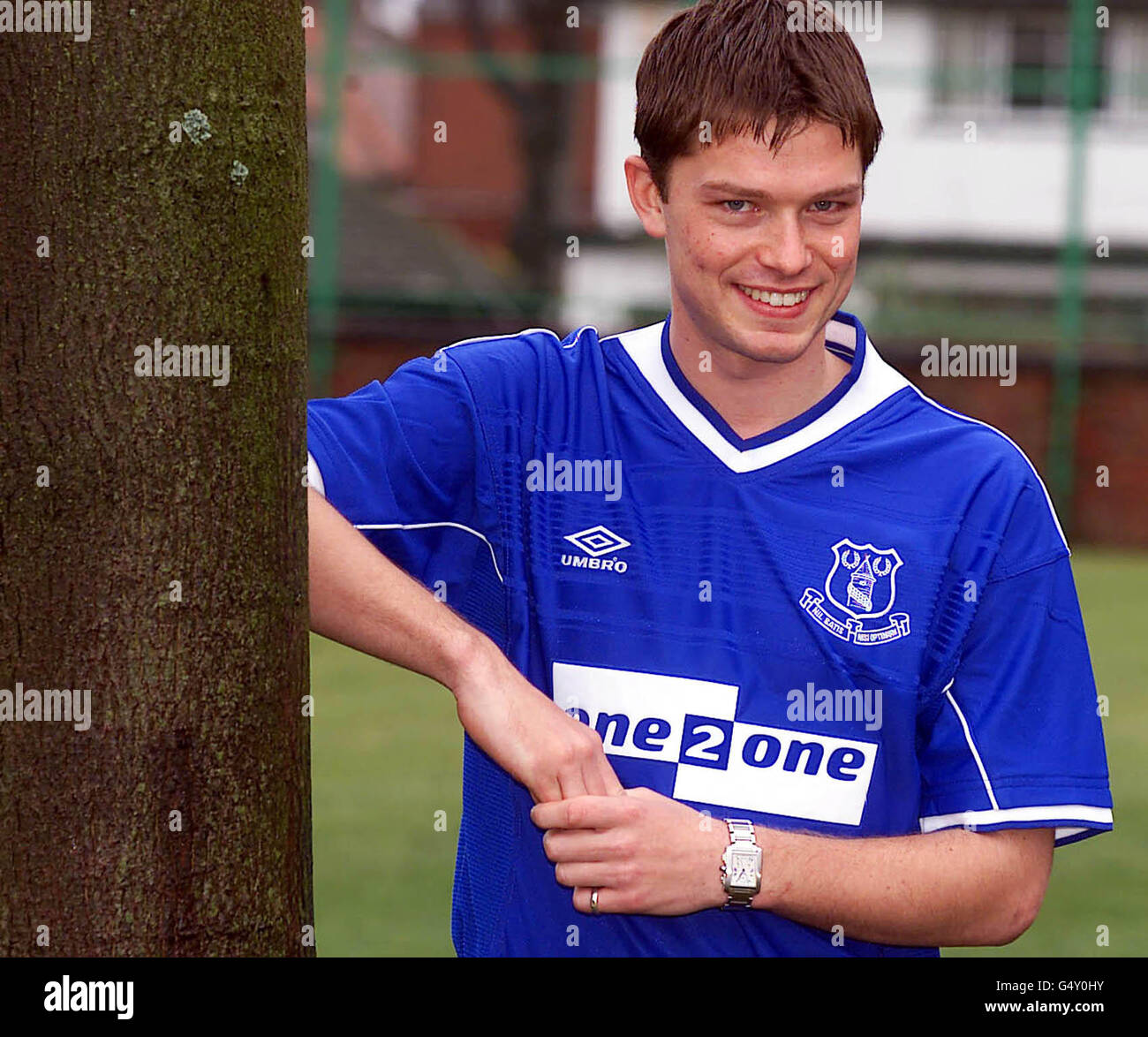 New Everton signing Stephen Hughes at Goodison Park. The England Under ...