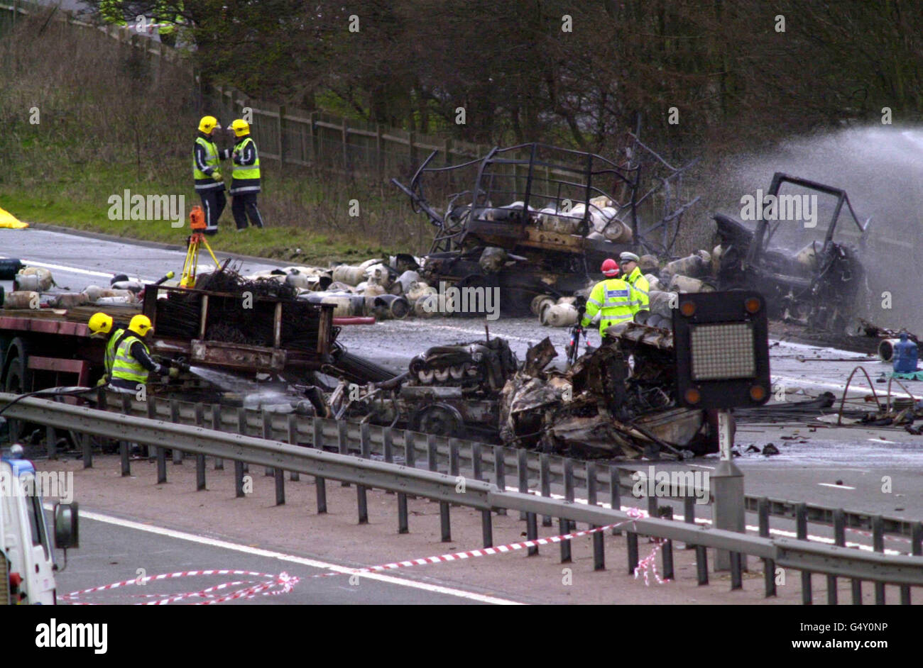 M3 road crash Stock Photo - Alamy