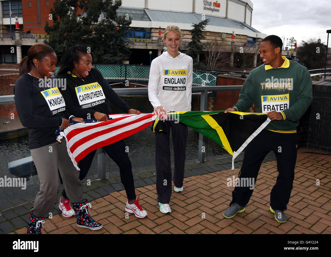 (Left to right) USA's Bianca Knight, Danielle Carruthers, England's ...