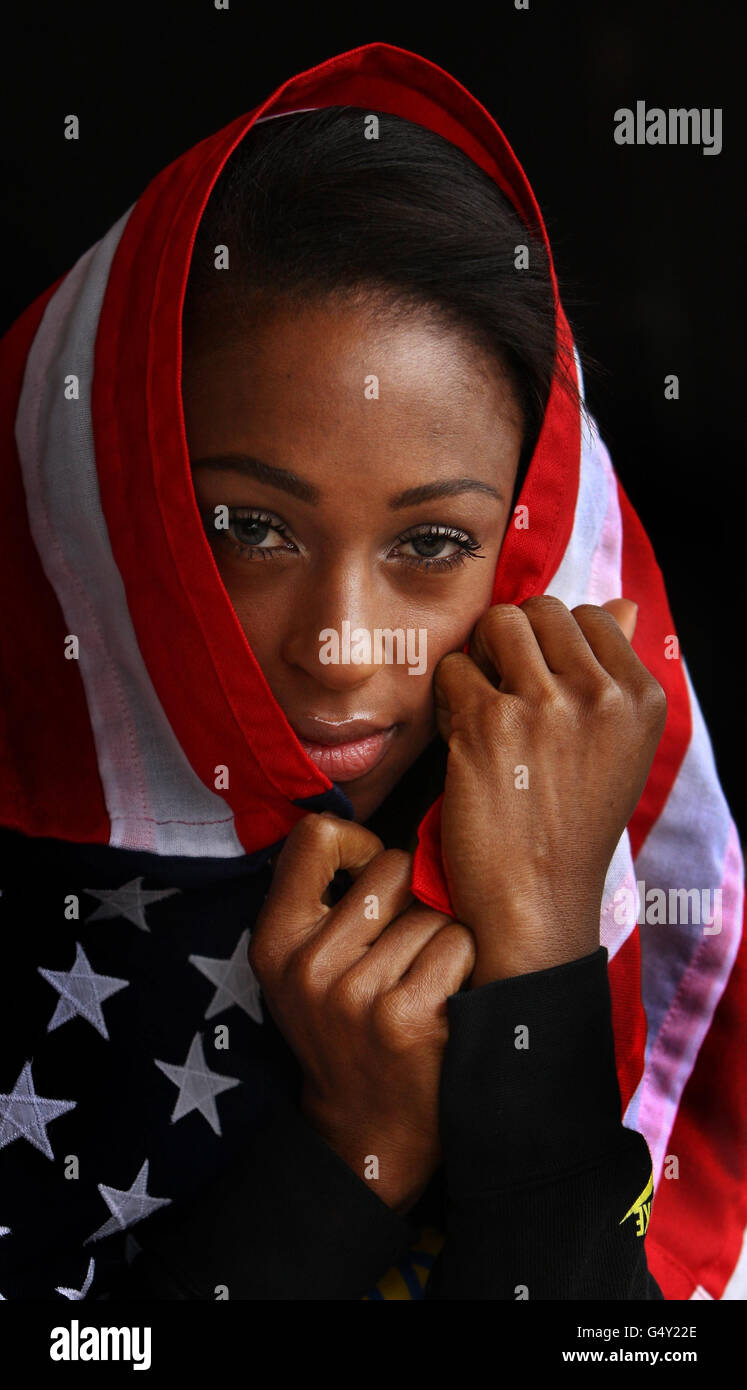 USA's Danielle Carruthers poses during a photocall in Birmingham Stock ...
