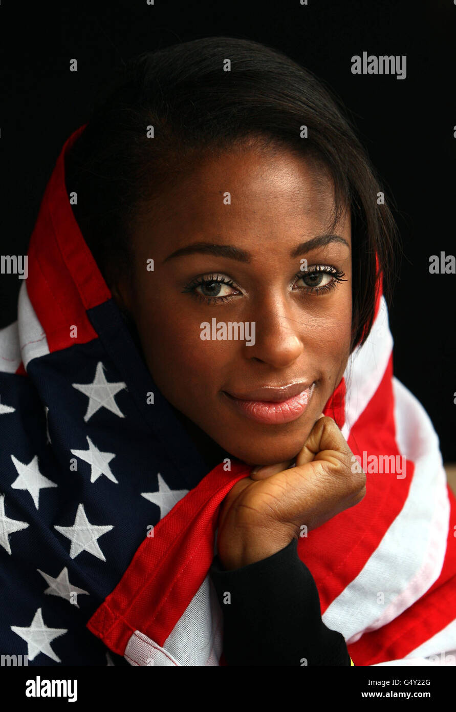 USA's Danielle Carruthers poses during a photocall in Birmingham Stock ...