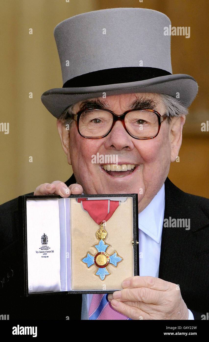 Ronnie Corbett after he received his Commander of the British Empire ...