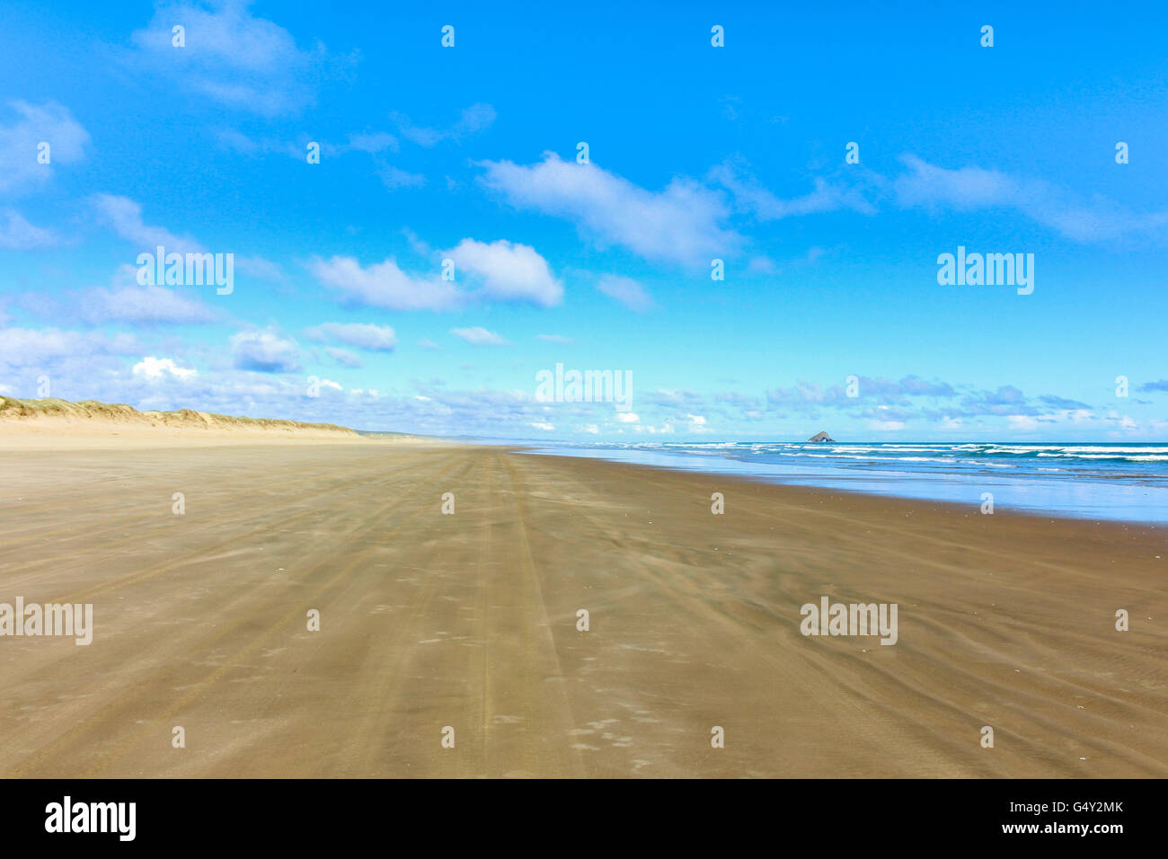 New Zealand, North Island, Northland, Te Kao, 90 Mile Beach Stock Photo ...