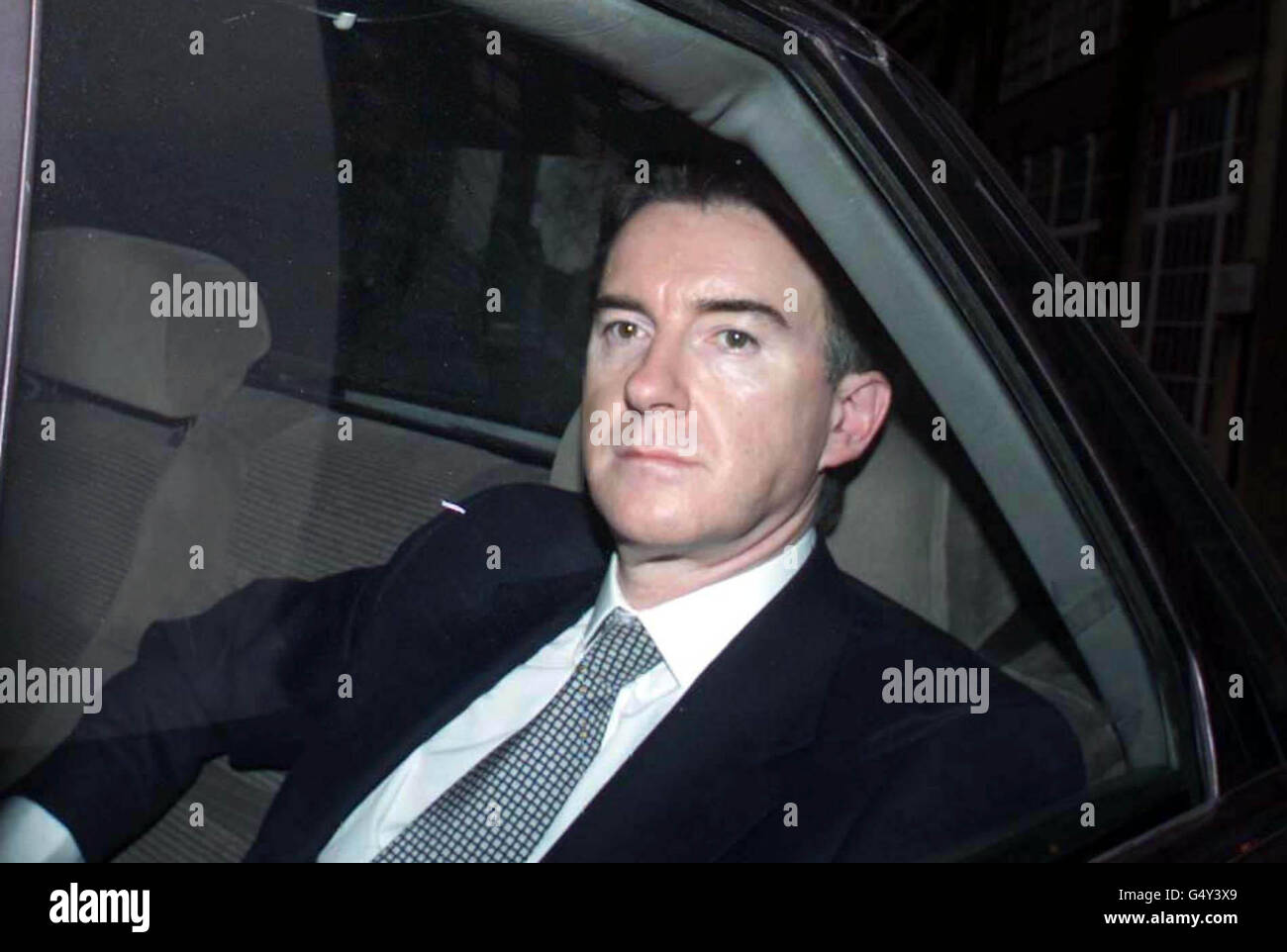 Mandelson arrives for work Stock Photo - Alamy