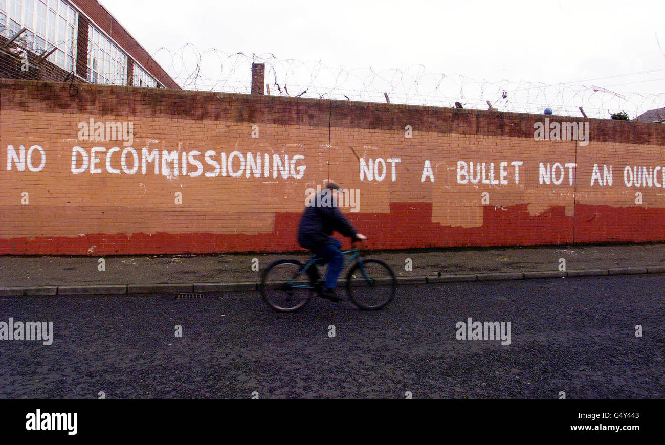 Republican graffiti in East Belfast referring to IRA decommissioning ...