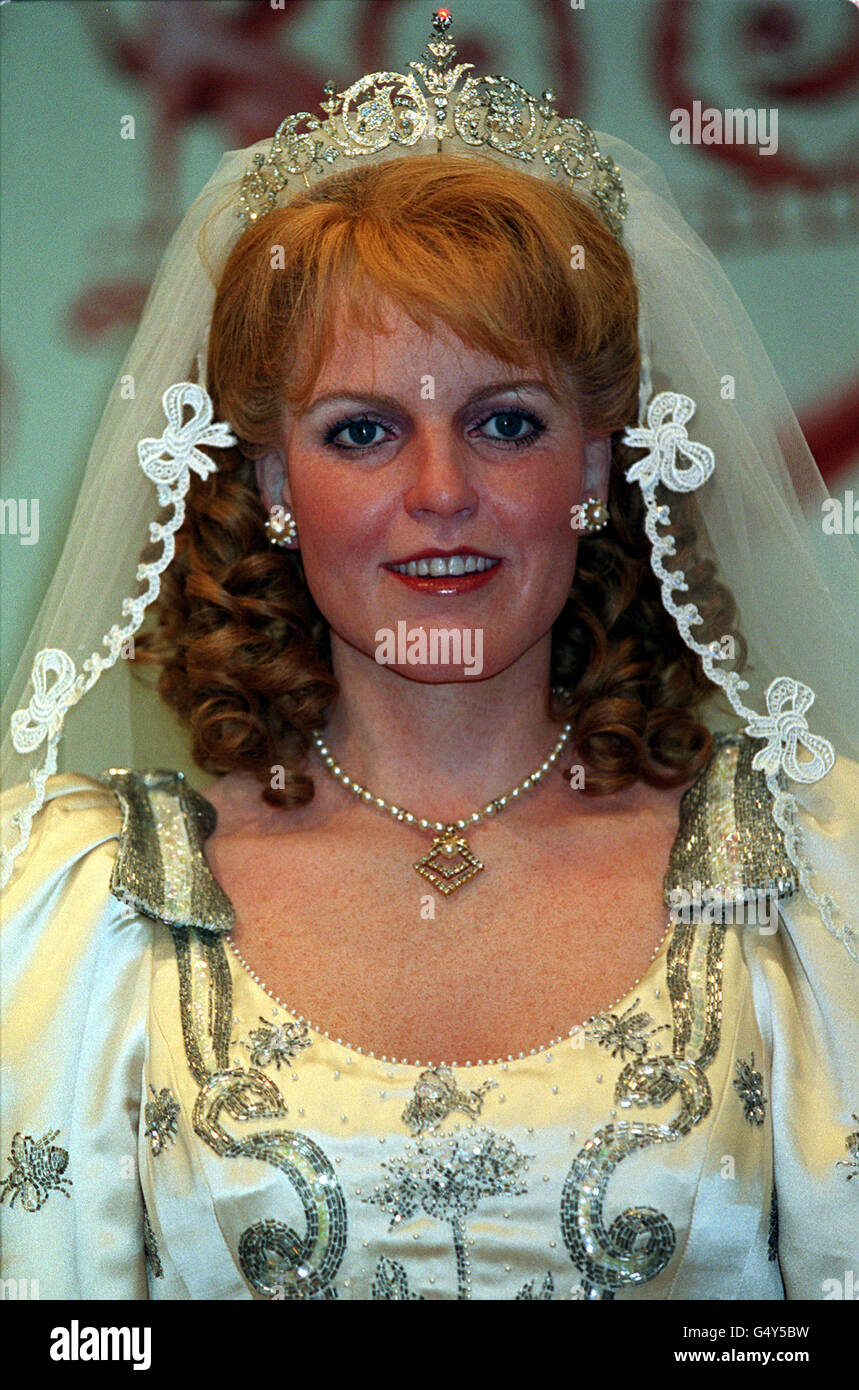 The wax work model of Royal bride, Sarah Ferguson, The Duchess of York ...