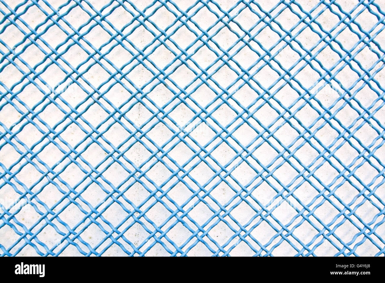 Blue iron grid metal fence background pattern Stock Photo - Alamy