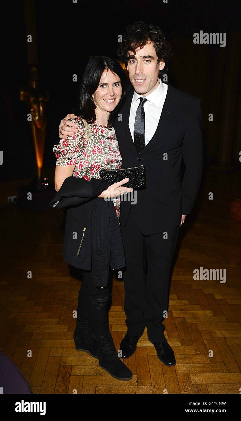 Stephen Mangan and wife Louise Delamere arriving for the London Evening ...