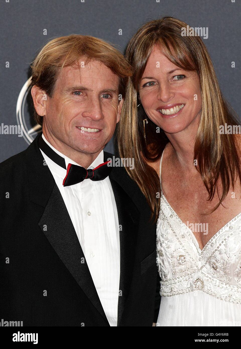Robby Naish and guest arriving for 2012 Laureus World Sports Awards, at ...