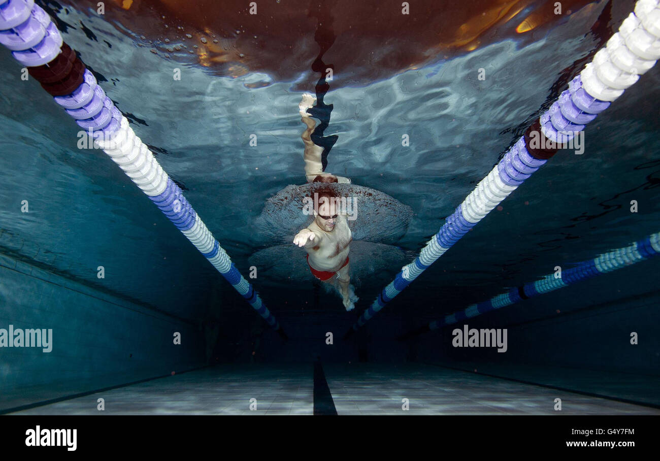 Paralympic swimmer david roberts photocall ponds forge hi-res stock ...