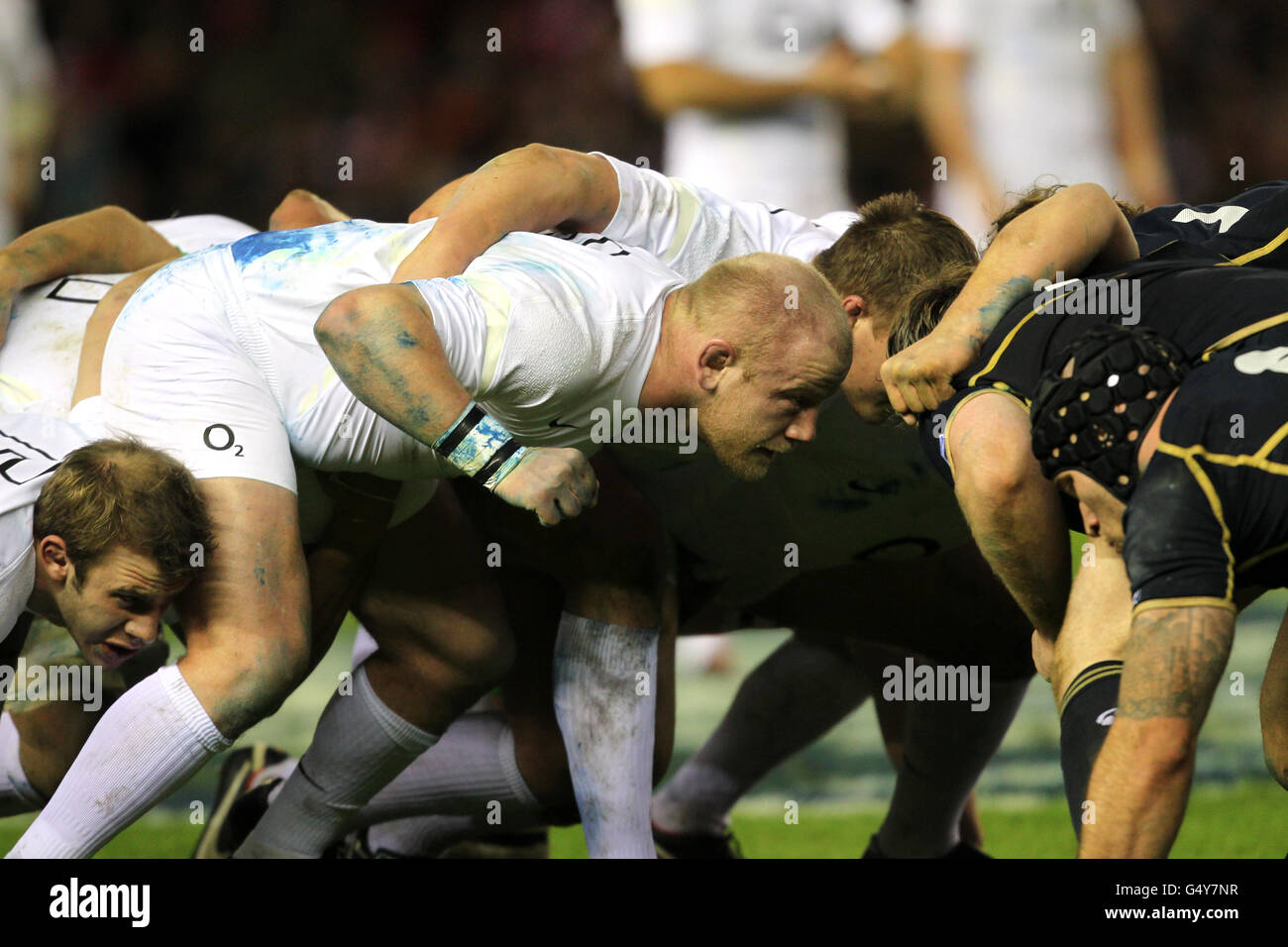 Tom croft l and dan cole in the england scrum hi-res stock photography ...