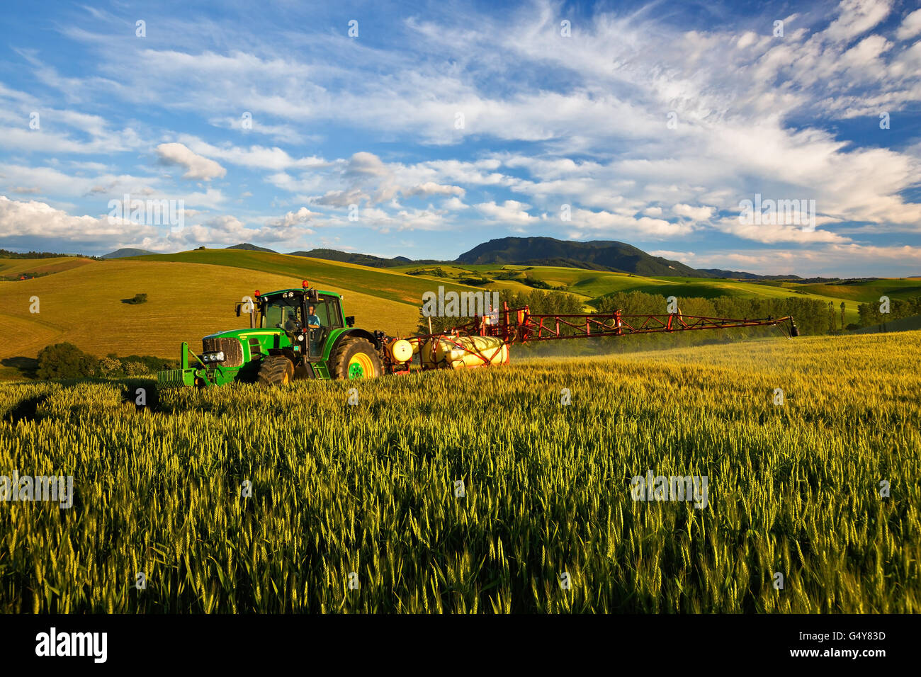 View of a typical landscape of Turiec region, northern Slovakia Stock ...