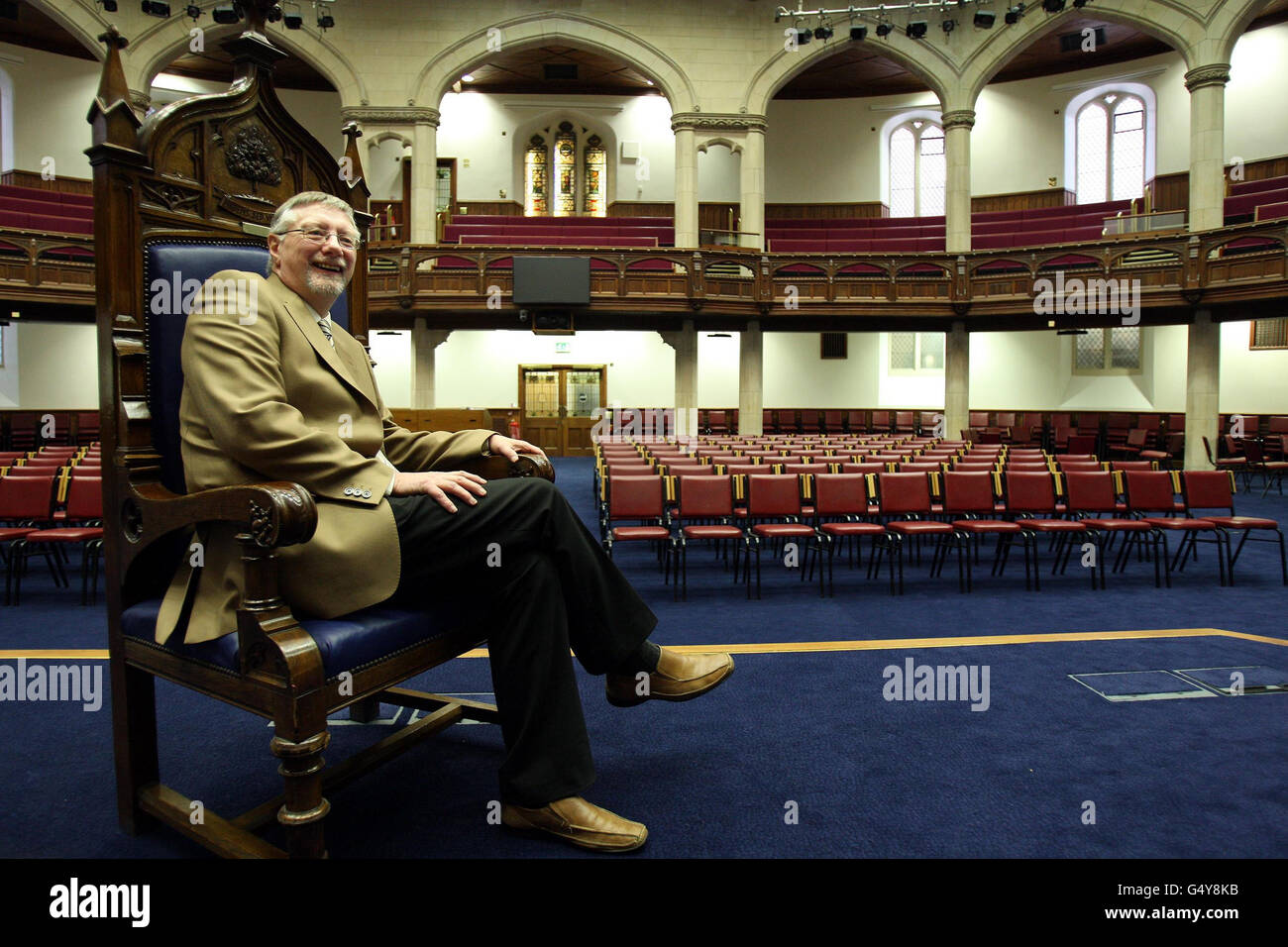 The new Presbyterian Moderator in Ireland Rev Roy Patton at a photocall ...