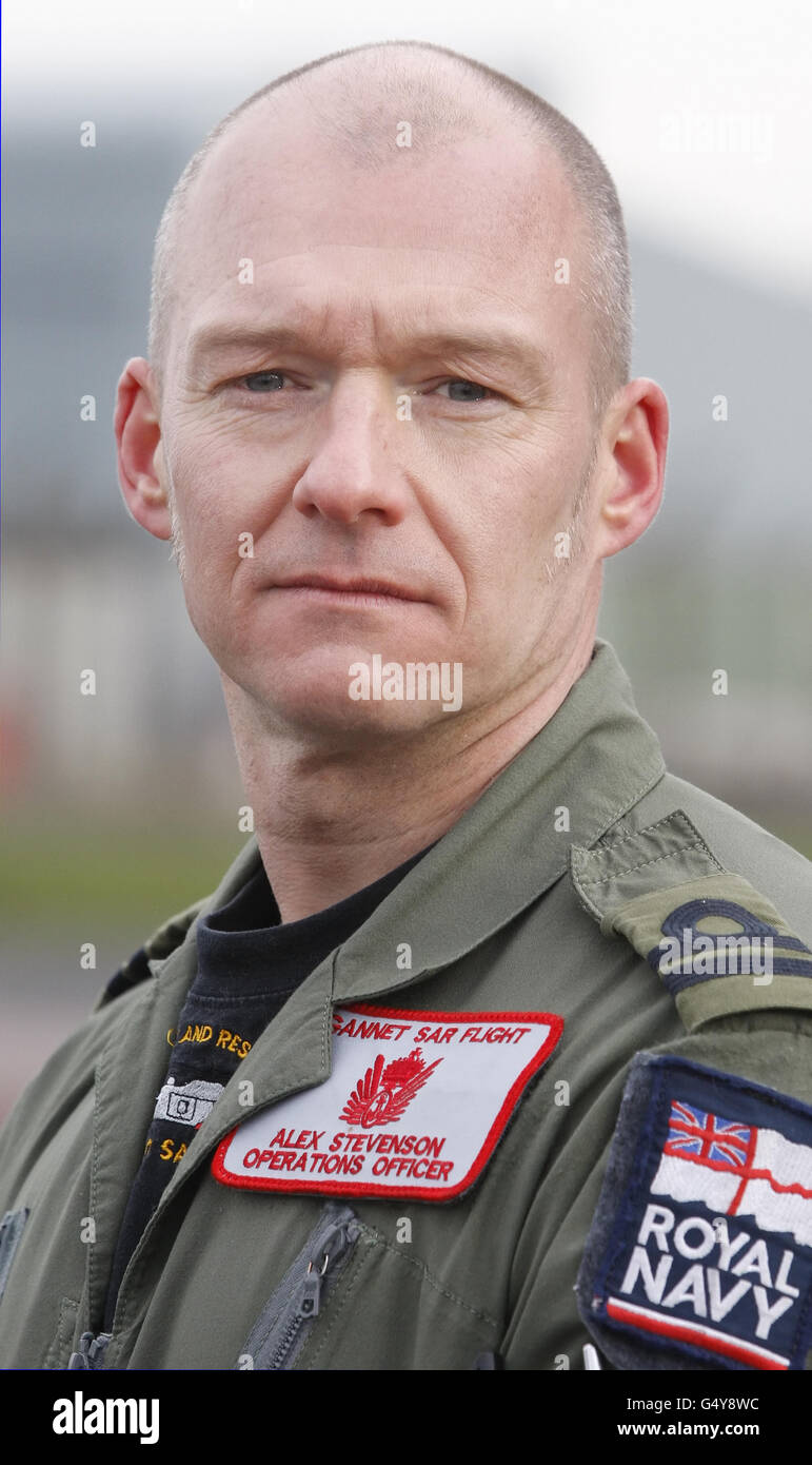 Lieutenant Alex Stevenson, member of the Royal Navy crew at HMS Gannet ...