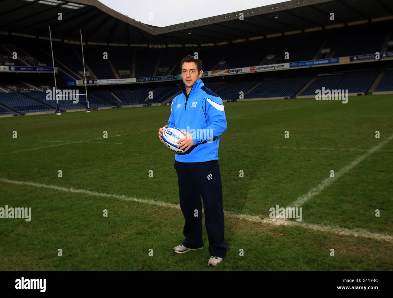 Scotland's Greig Laidlaw after a team announcement at Murrayfield ...