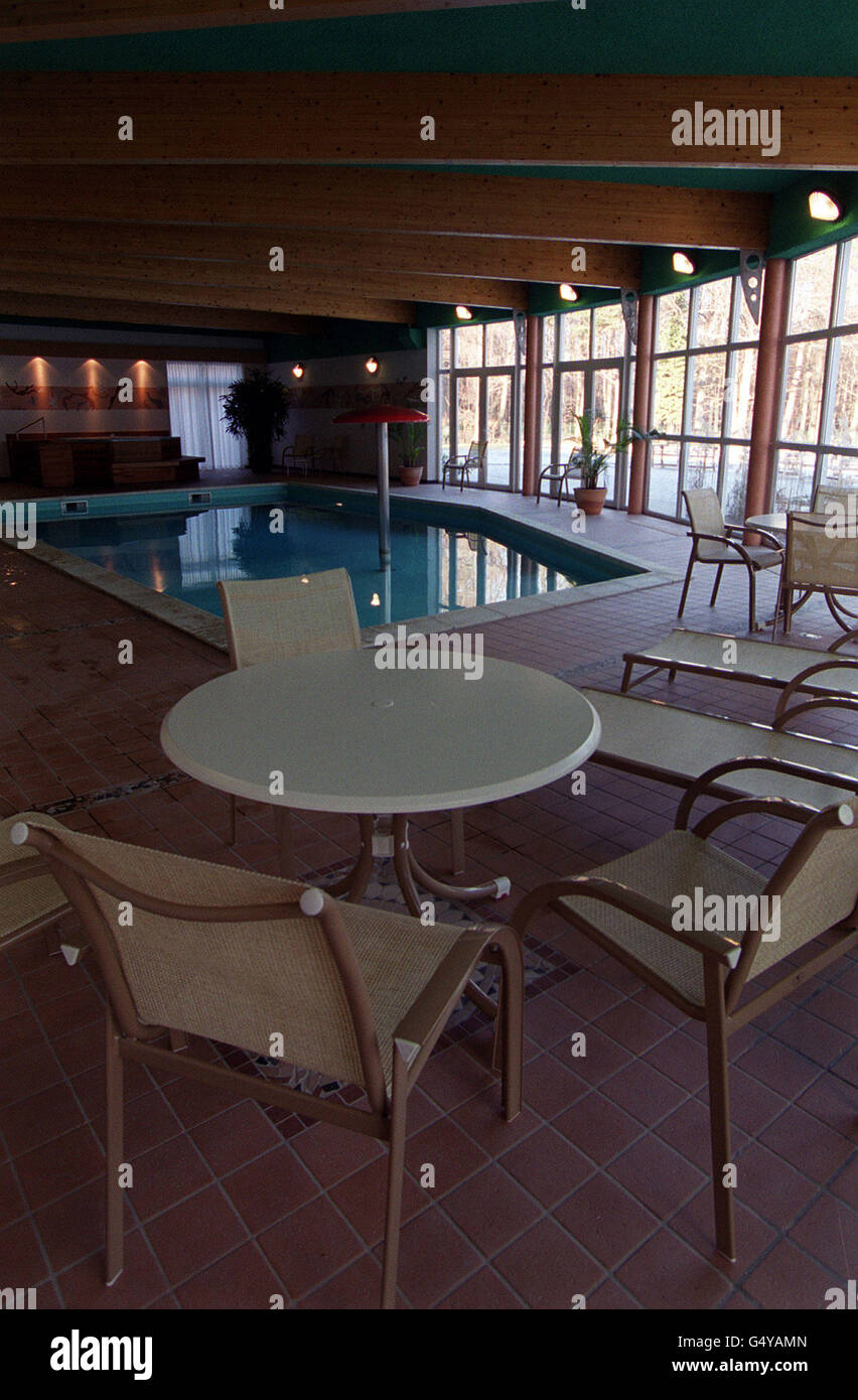 The swimming pool at the Balmoral hotel in Spa, Belgium, where the ...