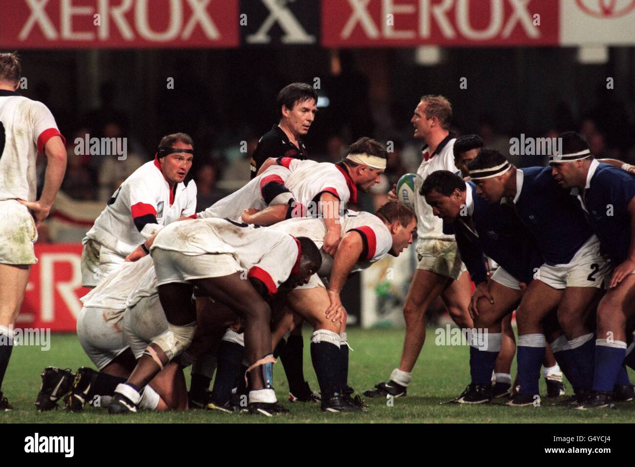 BRIAN MOORE & GRAHAM DAWE, ENGLAND, BOTH HOOKERS ON AT THE SAME TIME ...