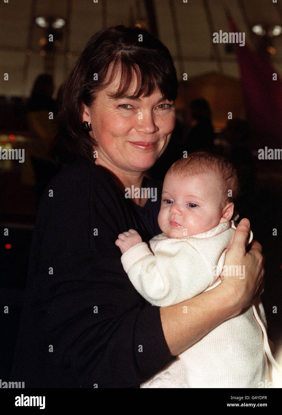 Woman tracy edwards with her child at the millennium dome hi-res stock ...