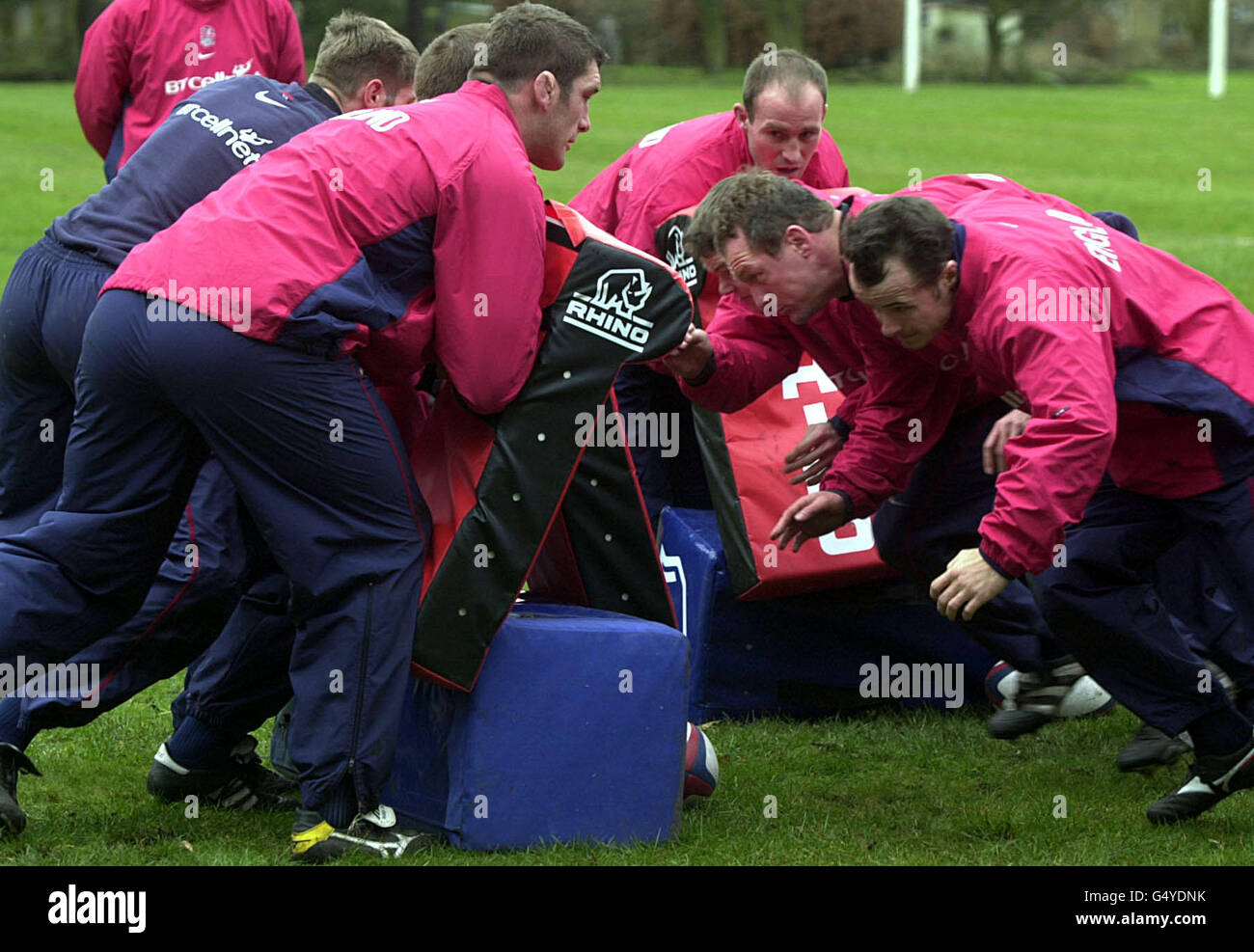 Sport rugby union arms around holding pushing action tracksuit hi-res ...