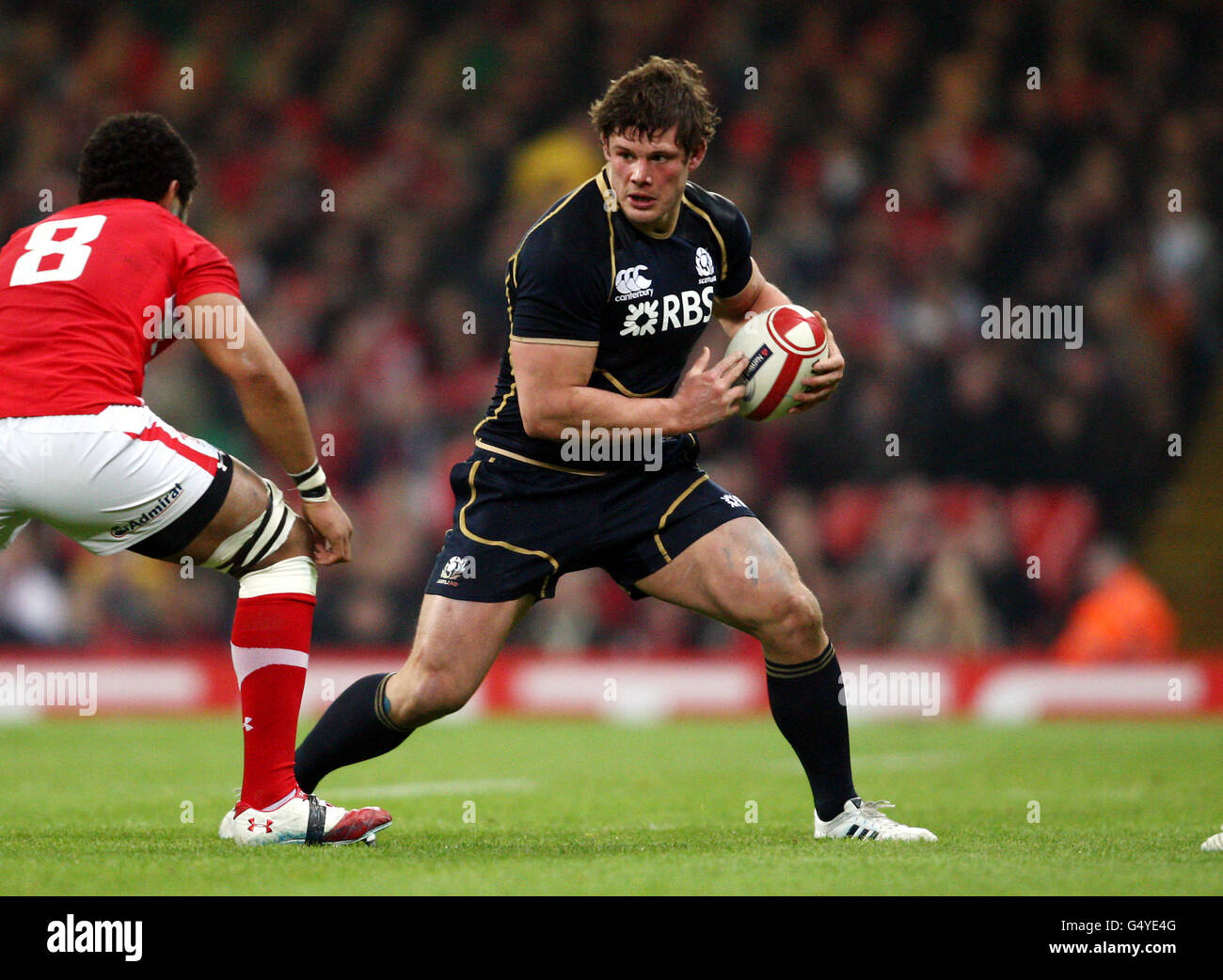 Scotland captain ross ford in action hi-res stock photography and ...