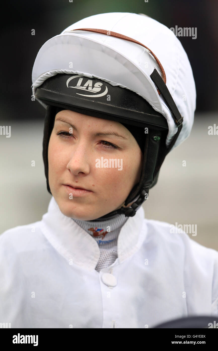 Horse Racing - Wolverhampton Racecourse. Amy Scott, jockey Stock Photo ...