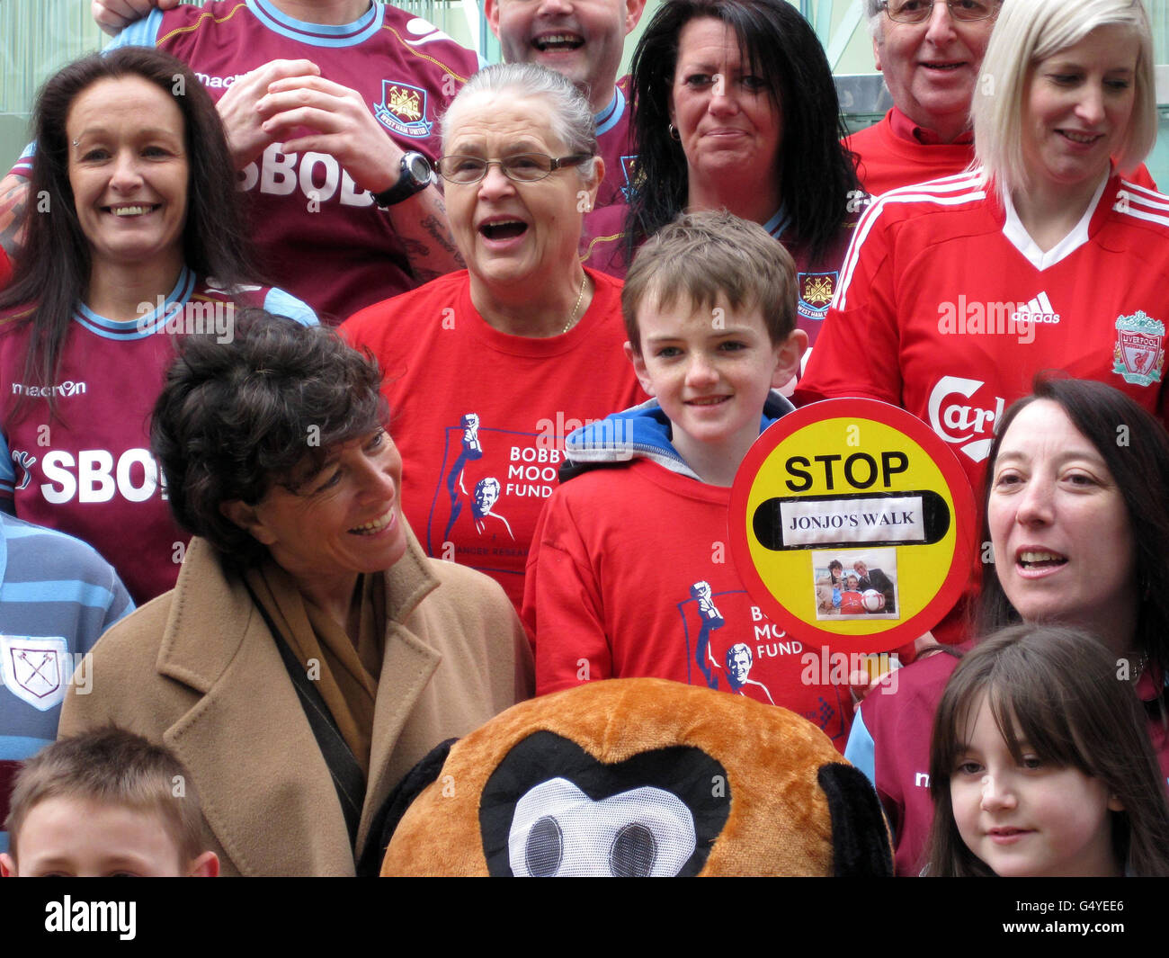 Stephanie Moore, Bobby Moore's widow poses with Jonjo Heuerman, aged 10 ...