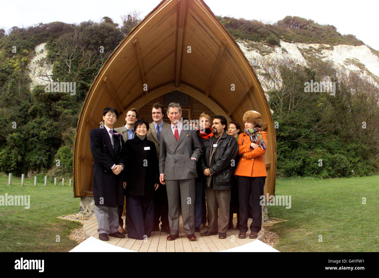 The Prince of Wales during a visit to the beach hut at St Margarets Bay ...