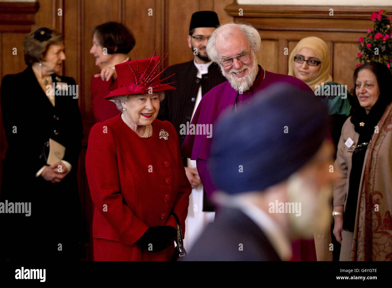 Queen attends multi faith reception hi-res stock photography and images ...