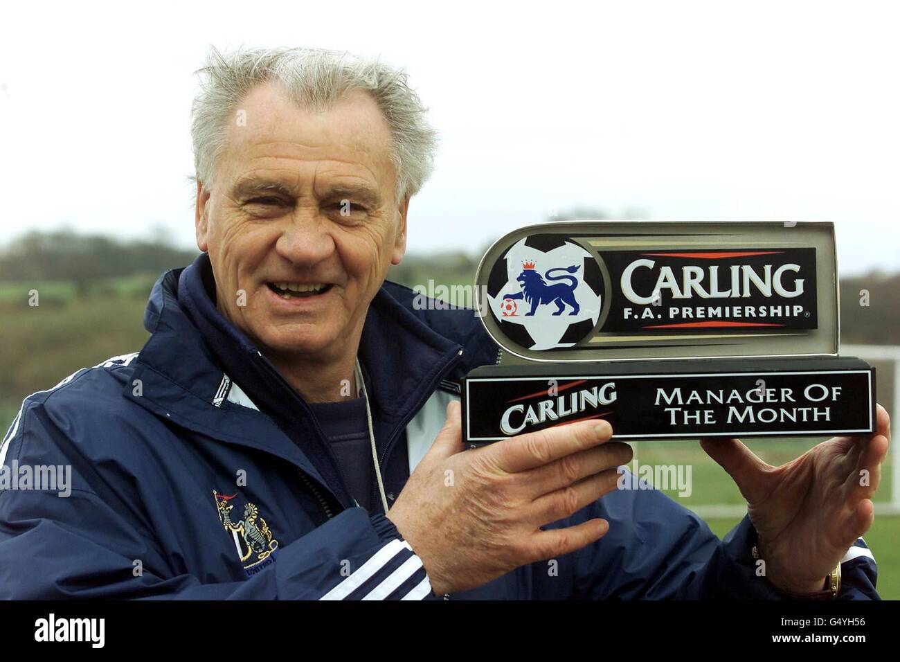 Newcastle United manager Bobby Robson during training. Mr Robson is to ...