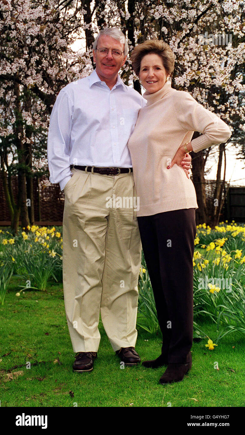 Former Tory Prime Minister John Major, 56, with wife Dame Norma Major ...