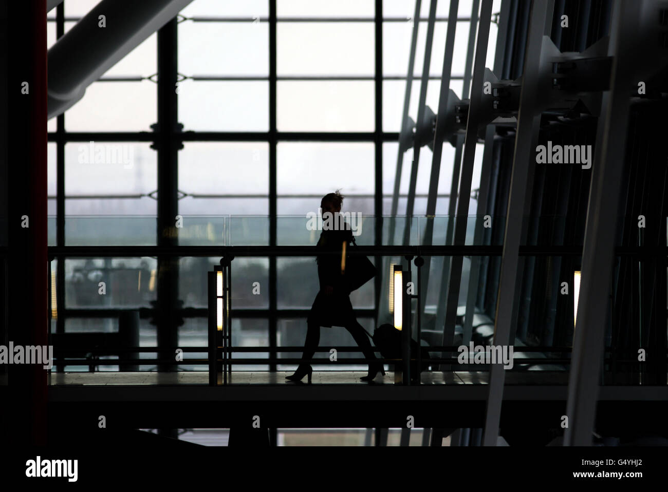 British Airways stewardess at terminal 5 of Heathrow Airport Stock ...