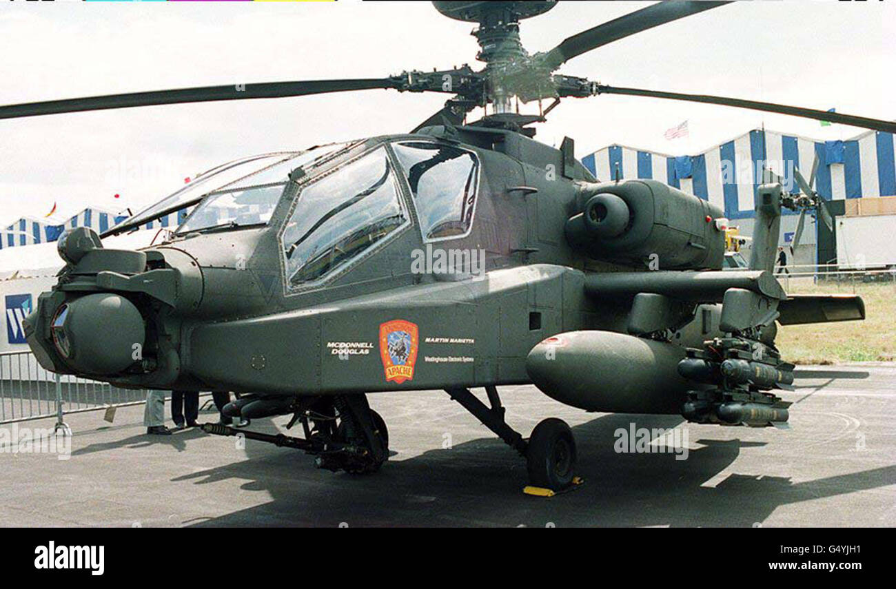 File picture dated 5.9.94 of an Apache helicopter. The first of the ...