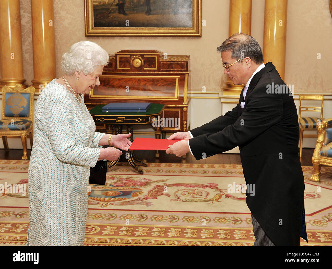 Queen Elizabeth II with the Ambassador of the Democratic People's ...