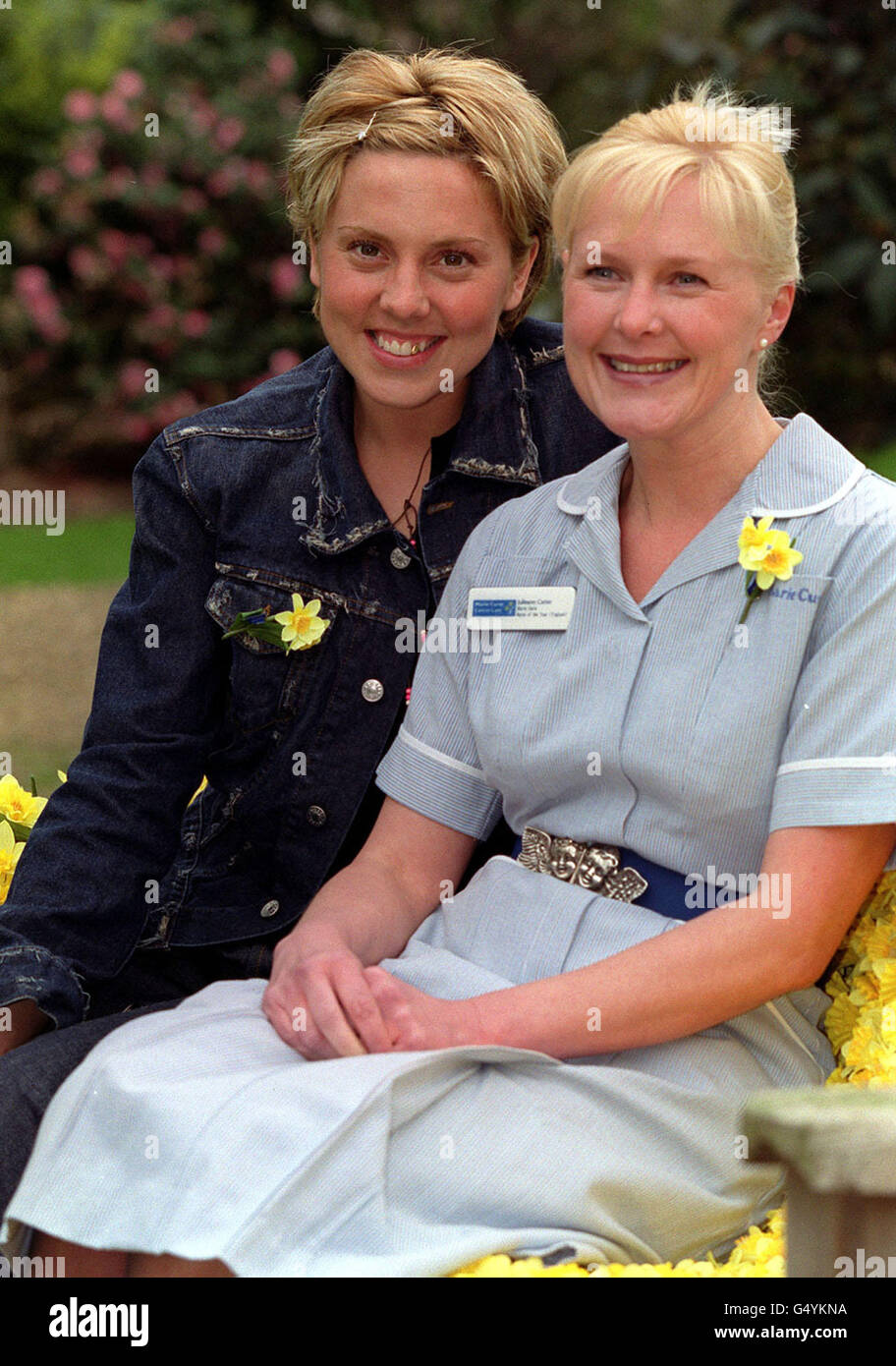 Spice Girl Melanie C in Belgrave Square in London, with Marie Curie ...