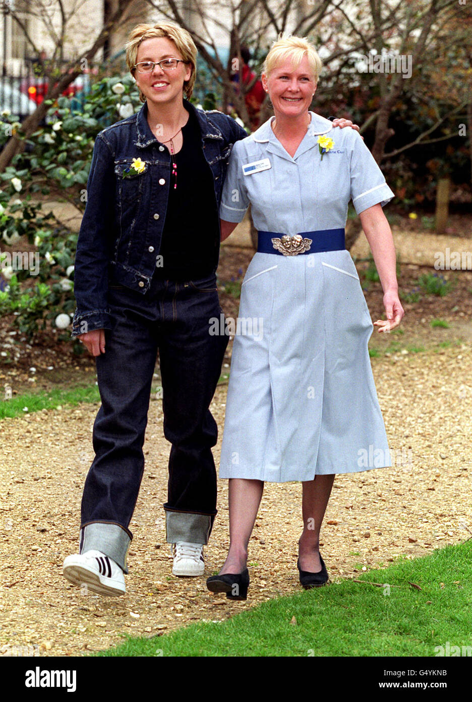 Spice Girl Melanie C in Belgrave Square in London, with Marie Curie ...