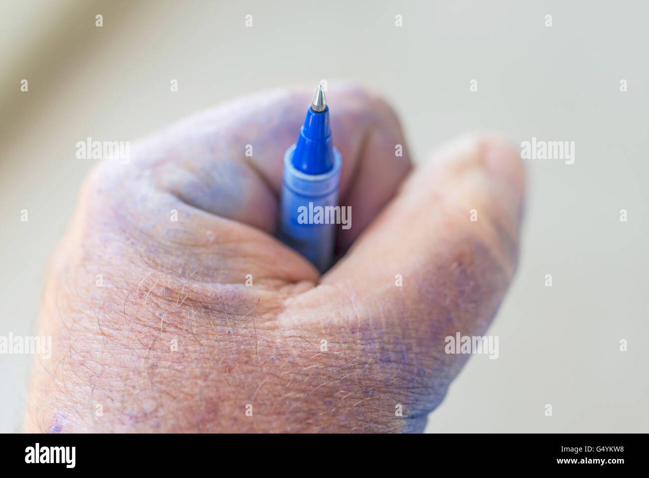 Blue men man hand hi-res stock photography and images - Alamy