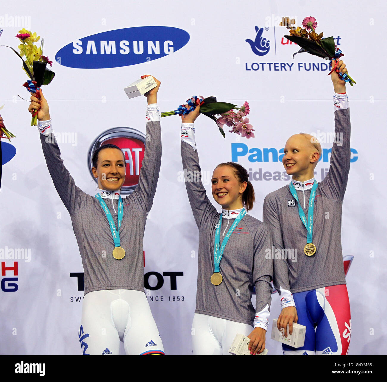 Great Britain's (left to right) Danielle King, Laura Trott and Joanna ...