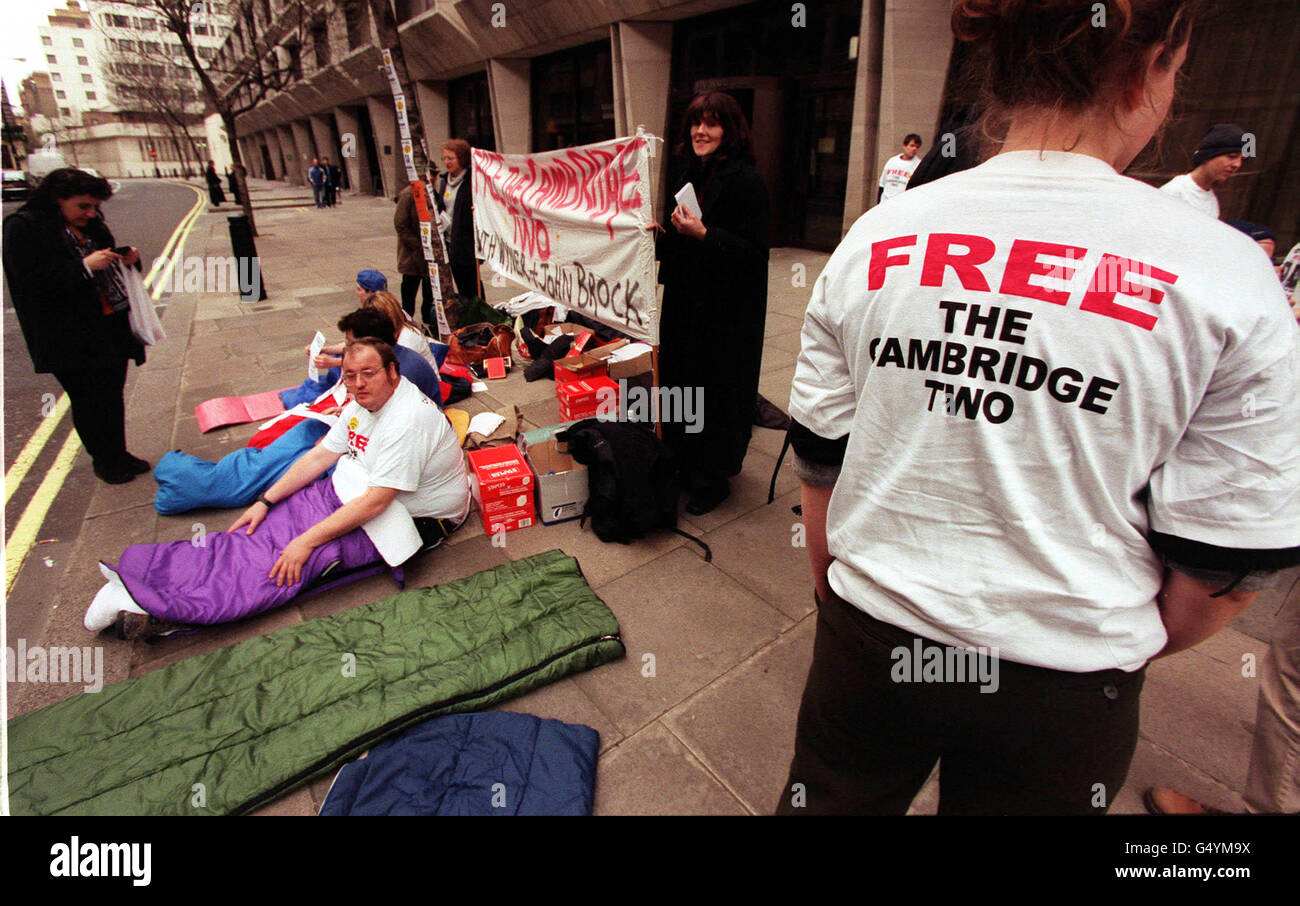 Politics protest banner posters sleeping bags hi-res stock photography ...