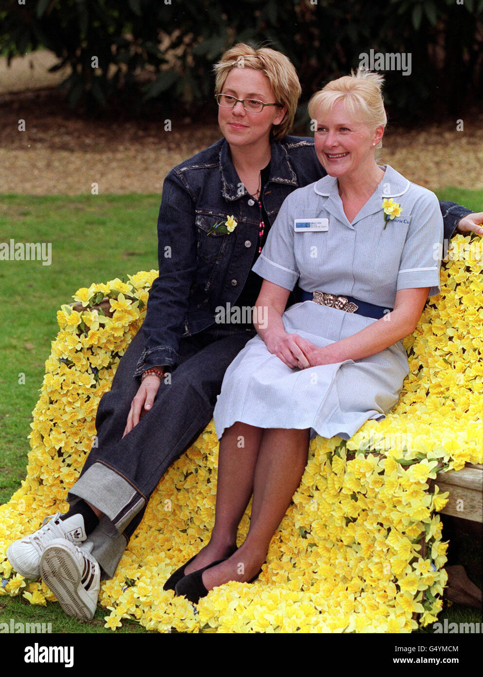 Spice Girl Melanie C in Belgrave Square in London, with Marie Curie ...
