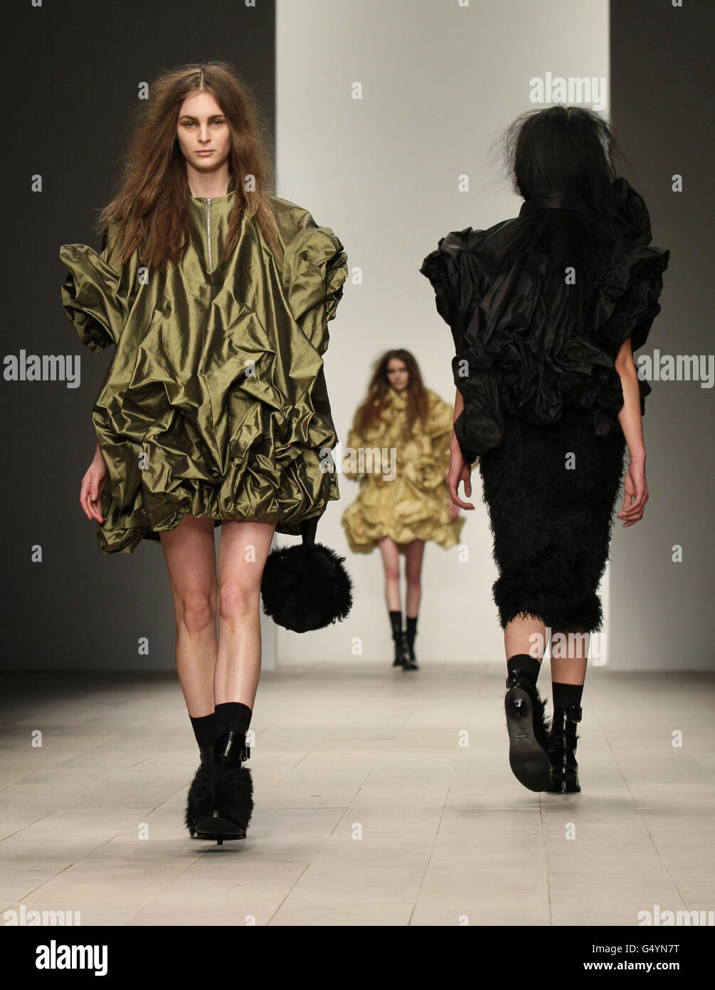 Models on the catwalk at the John Rocha catwalk show at the Courtyard ...