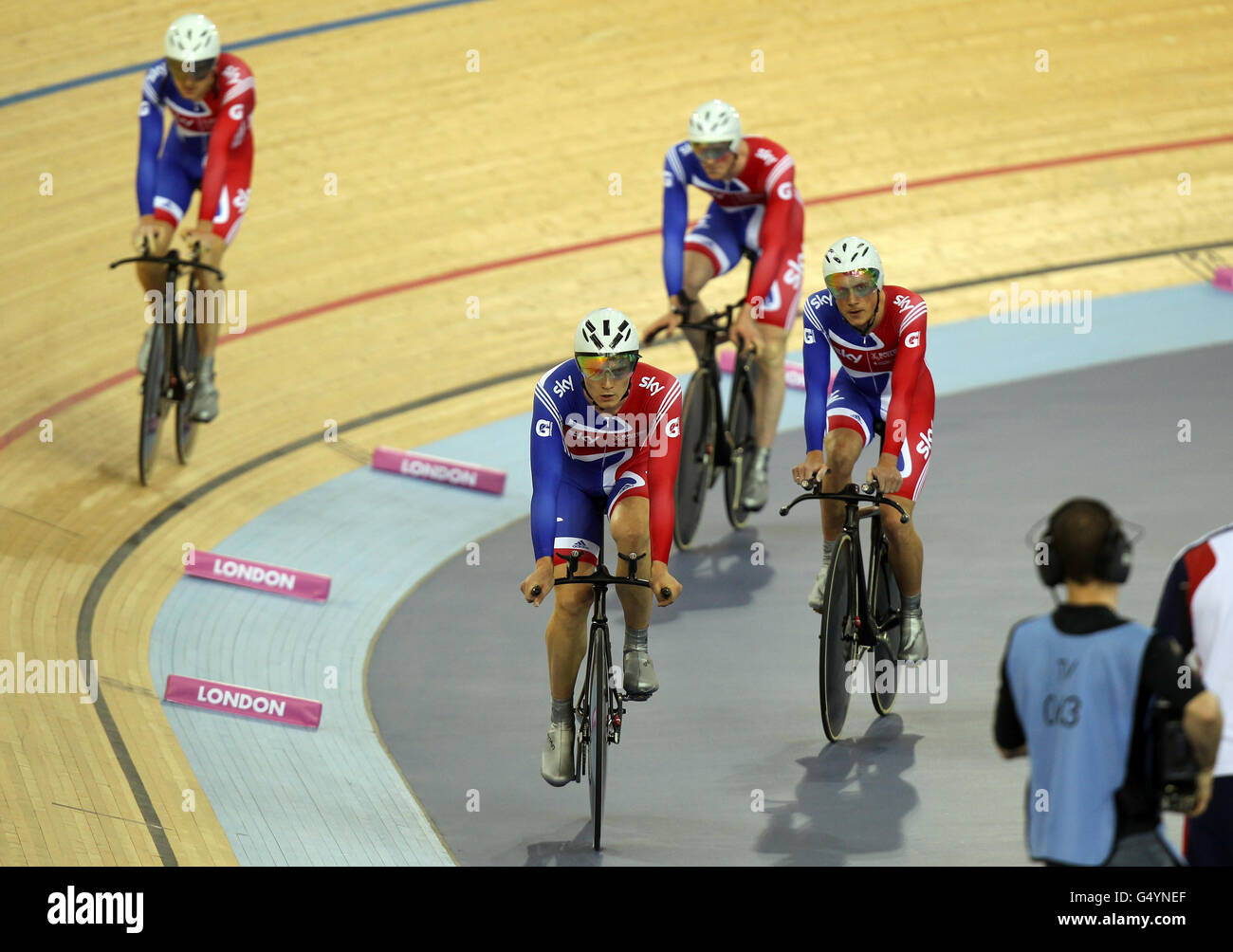 Great Britain's Steven Burke, Ed Clancey, Peter Kennaugh and Geraint ...