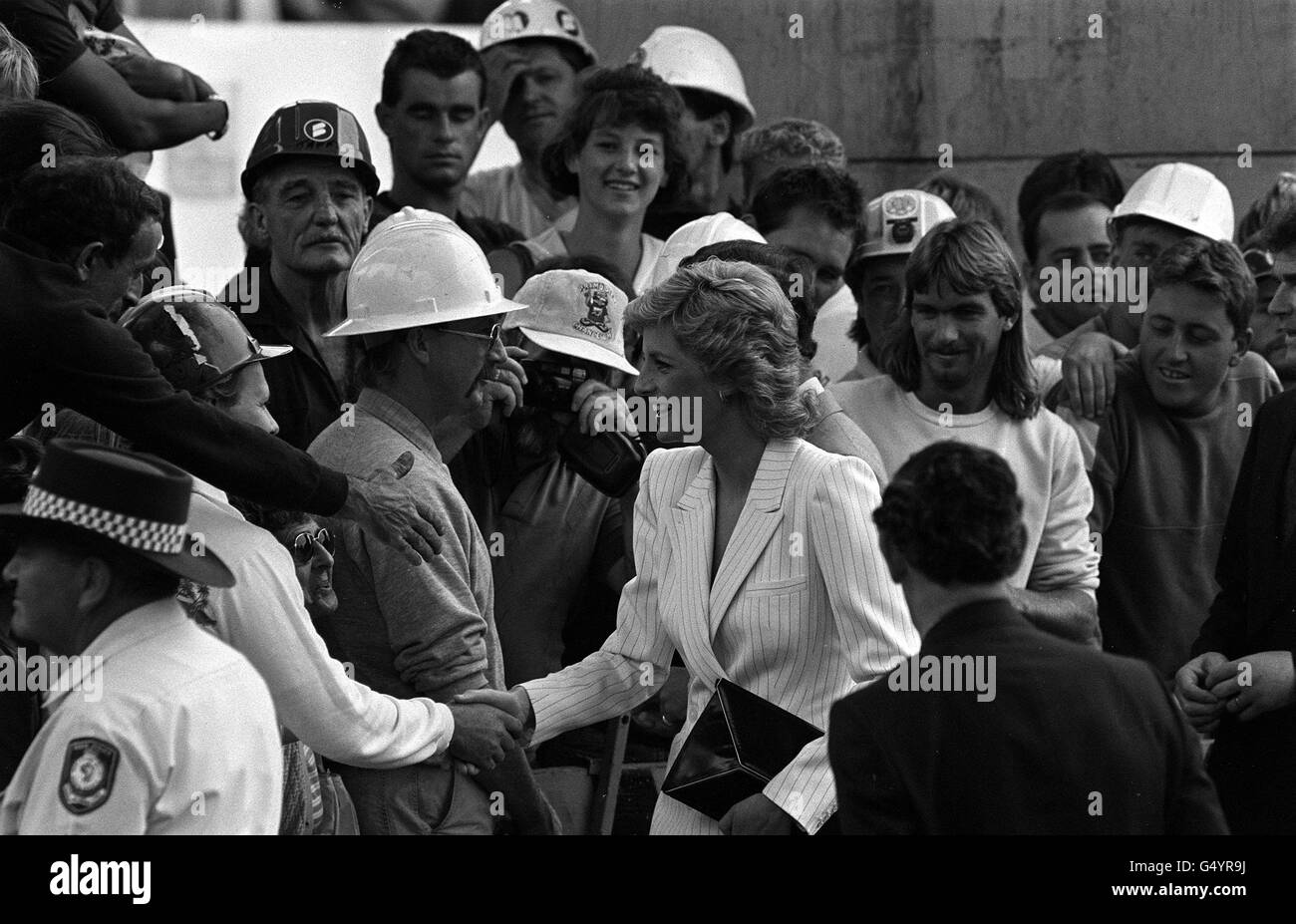 Princess wales princess diana visits hi-res stock photography and ...