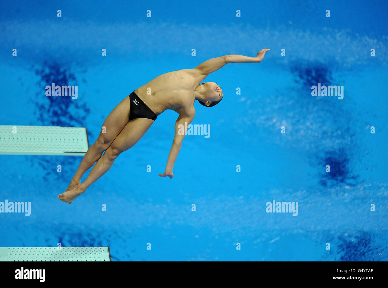Hong Kong's Tian Yi Zeng in the Men's 3m Springboard Preliminary during ...