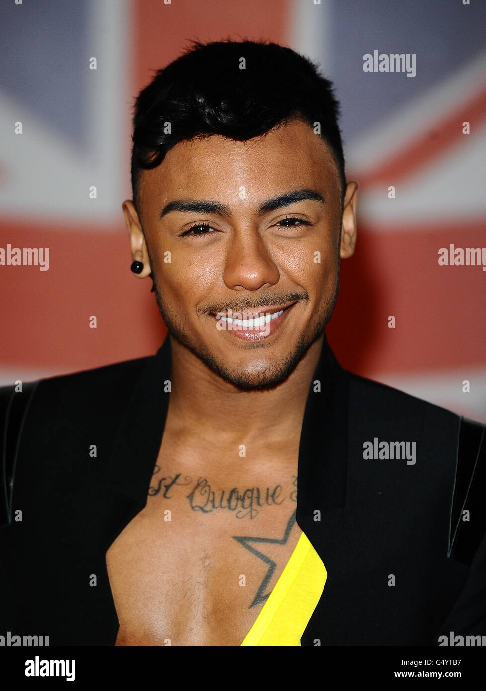 Marcus Collins arriving for the 2012 Brit Awards at The O2 Arena ...